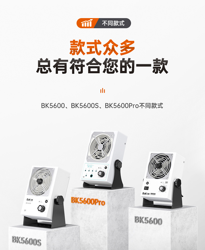 白光正品BK5600除静电离子风机台式单头不锈钢直流悬挂式离子风扇-阿里巴巴
