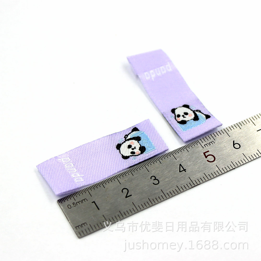 小清新夏日可爱熊猫Panda系列对折标婴童鞋帽发饰布标diy配件-阿里巴巴