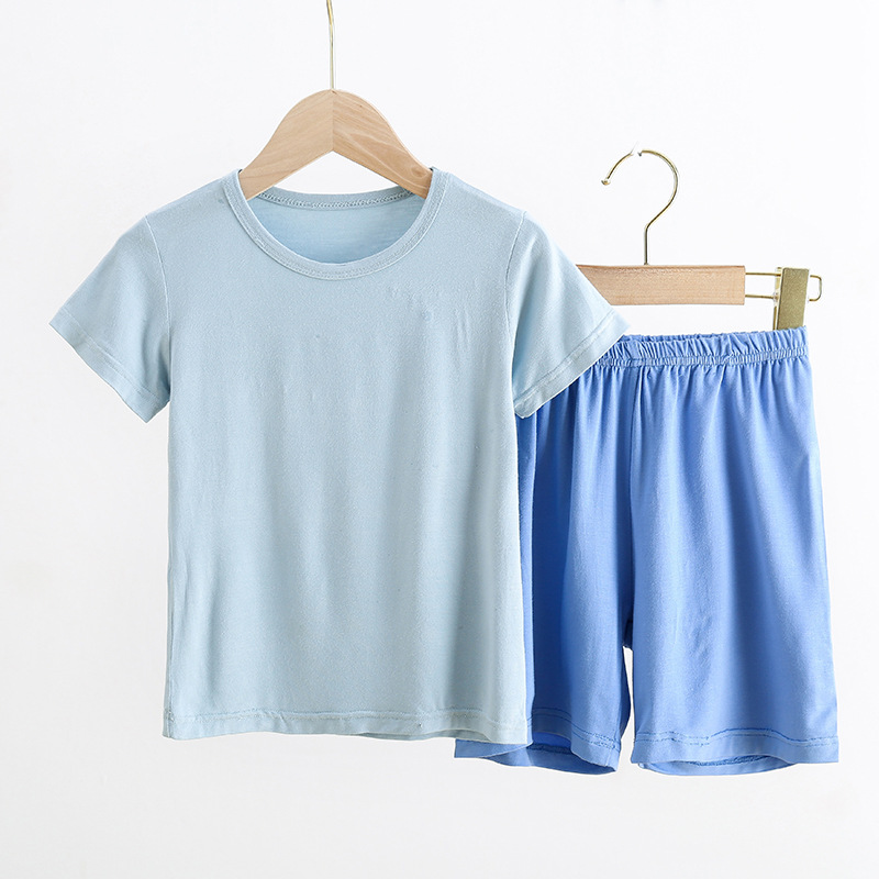 Children's pajamas boys' summer girls' short-sleeved baby air ...