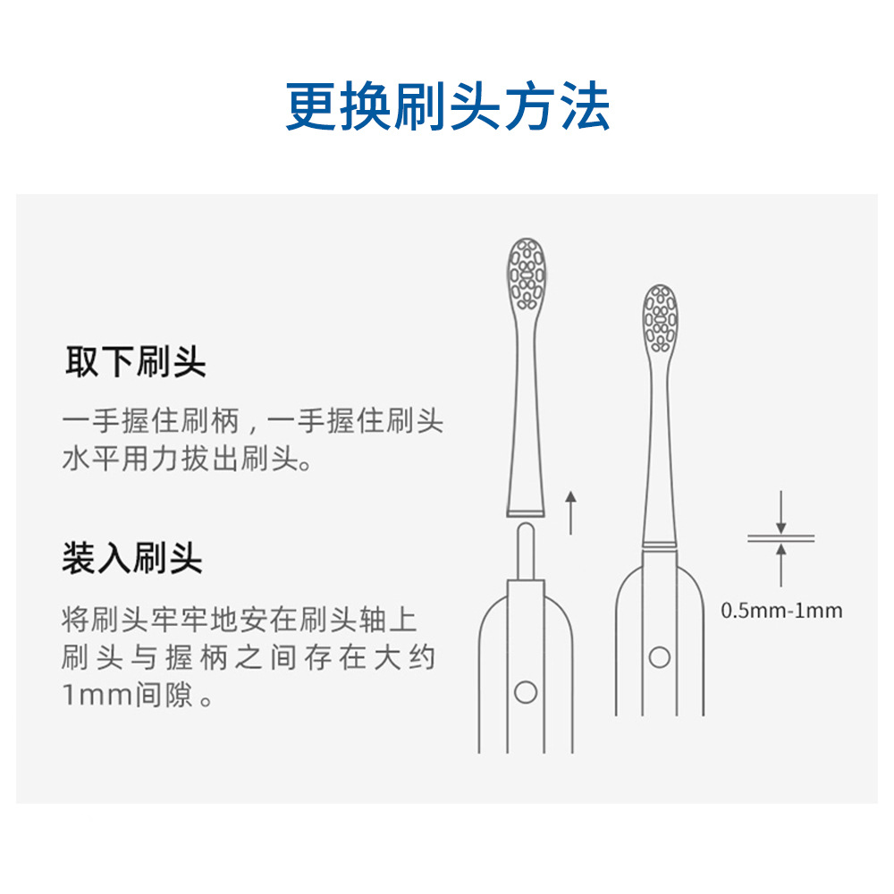 适配飞科FLYCO电动牙刷头TH01 FT7105 FT7106 FT7108 FT7205通用-阿里巴巴