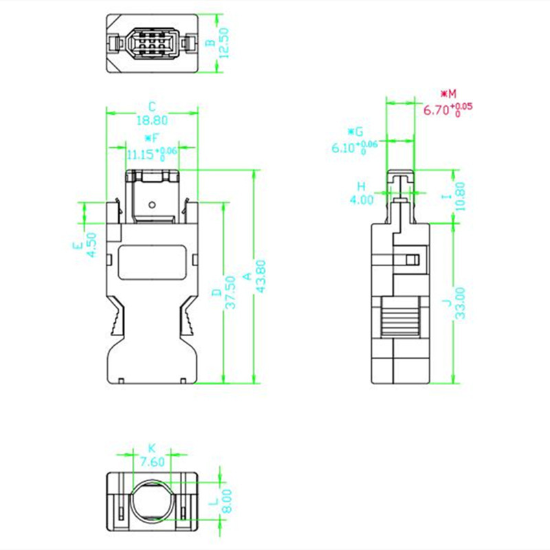 适用于安川松下台达伺服驱动插件接头SM-6P公 编码器CN3插头现货-阿里巴巴