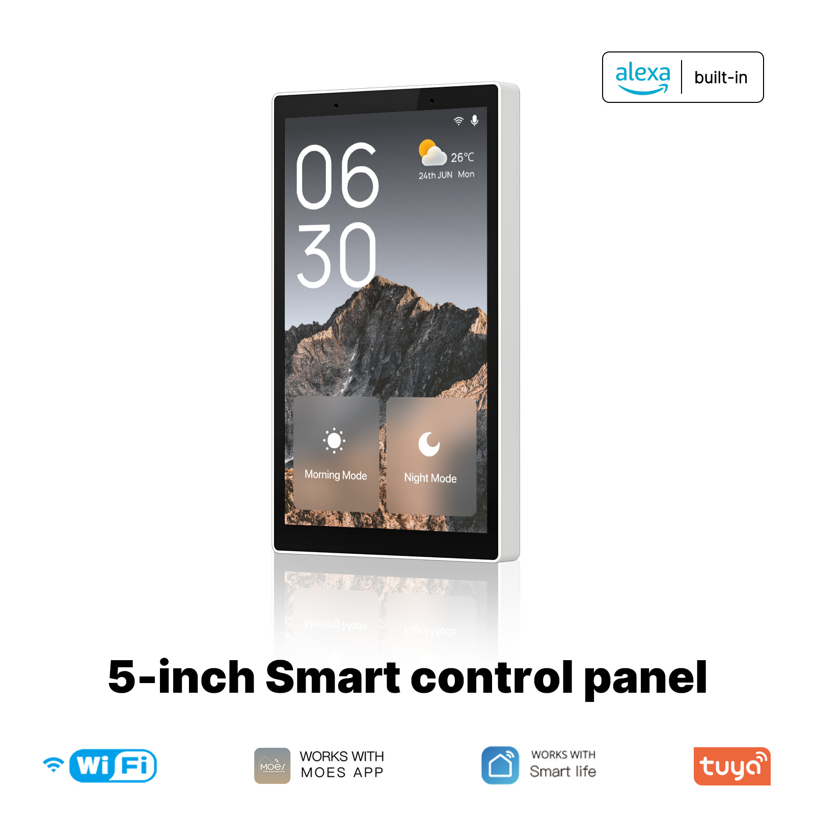 Wifi graffiti smart home central control screen built-in alexaZigBee ...