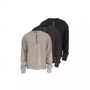 JCAESAR HALF-ZIPPER SLEEVE 仿羊绒半拉链长袖 Excella拉链毛衣-阿里巴巴