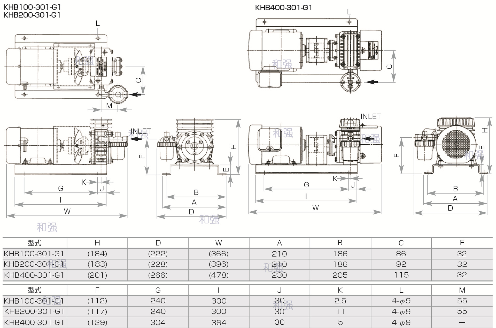 NPM真空泵N610124205AC KHB200-305-G1-KG132好利旺-阿里巴巴