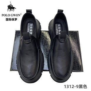 POLO GWON保罗秋季新款男鞋头层羊皮休闲皮鞋一脚蹬潮流百搭-阿里巴巴
