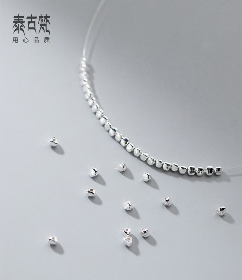S925银三角形立体碎银子散珠手工材料配件DIY手串编绳隔珠S0994-阿里巴巴