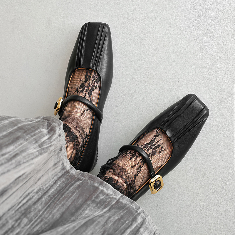 CHIKO Yesenia Square Toe Block Heels Mary Jane Shoes