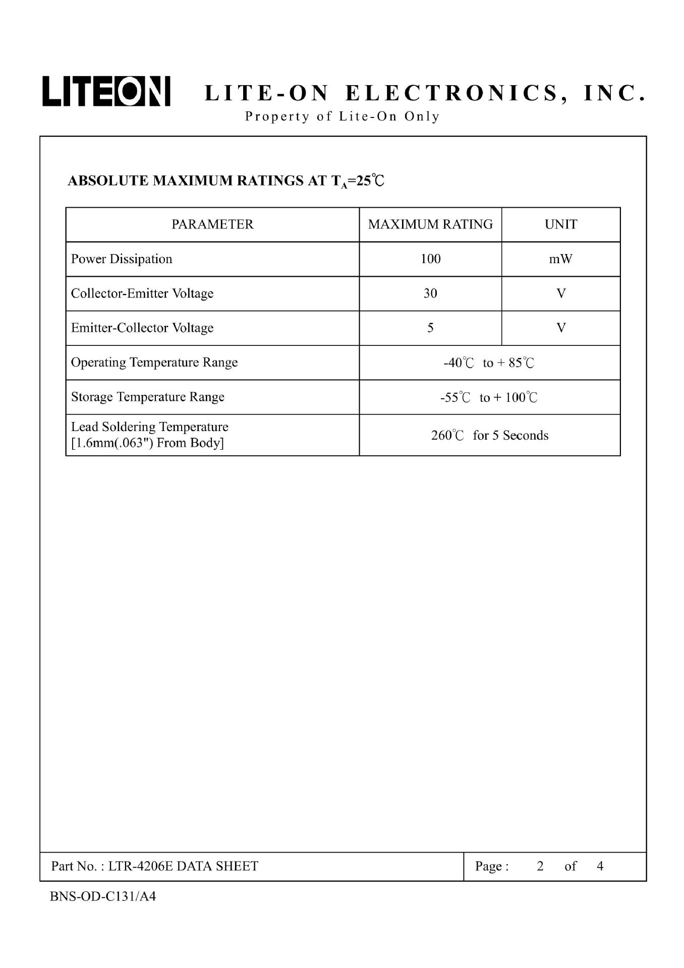 LTR-4206E/LTR-4206 光敏接收管 黑色 波长 940nm 全新现货-阿里巴巴