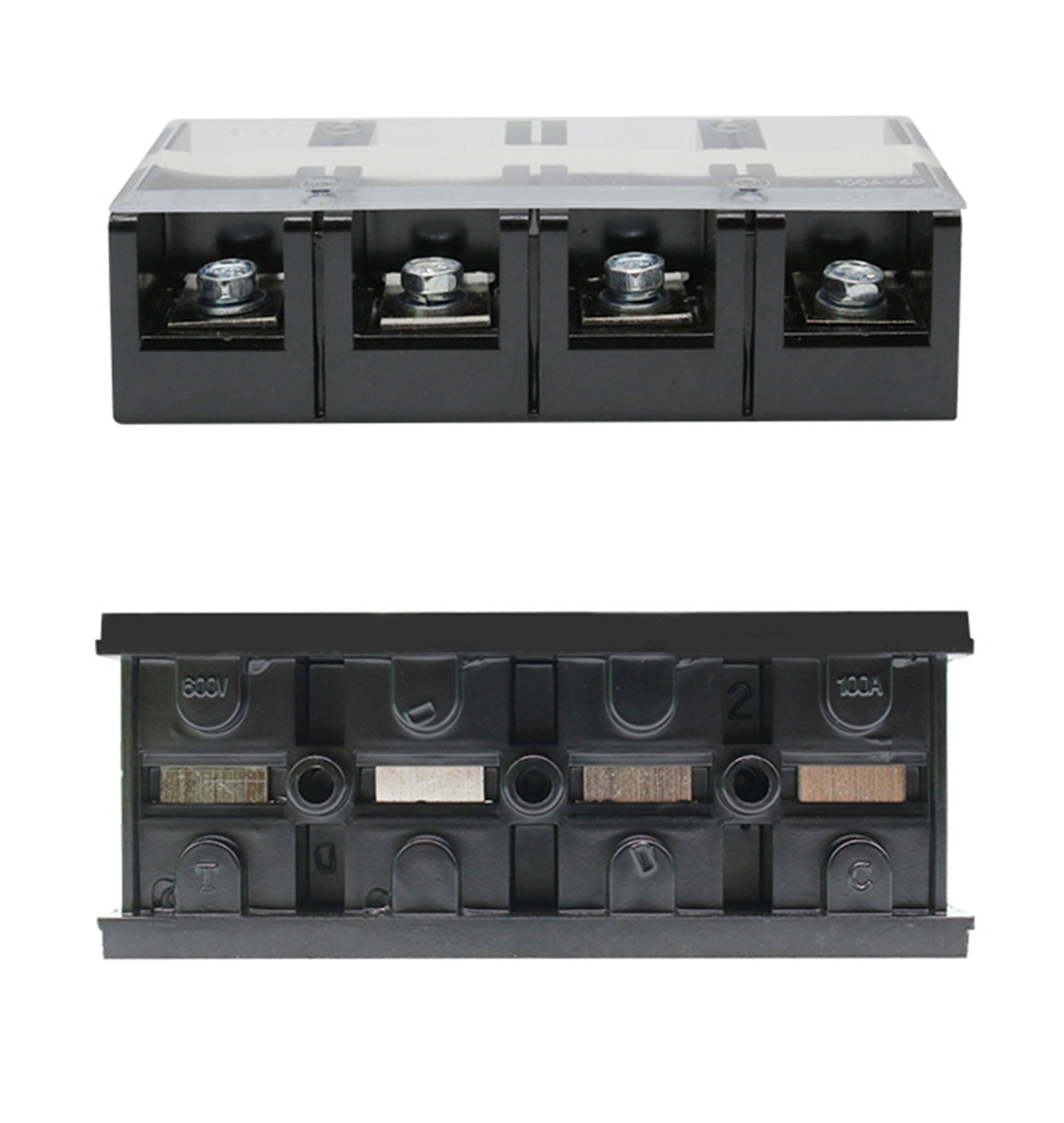 铜件TC100A固定式大电流接线端子板排100A压电线柱接线盒座3P4P5P-阿里巴巴