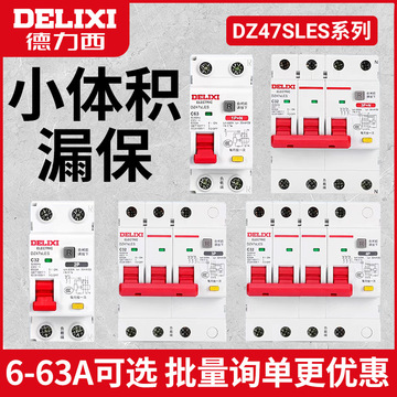 德力西DZ47SLES漏电保护器2P家用1P漏保63A 3P+N断路器4P空气开关-阿里巴巴