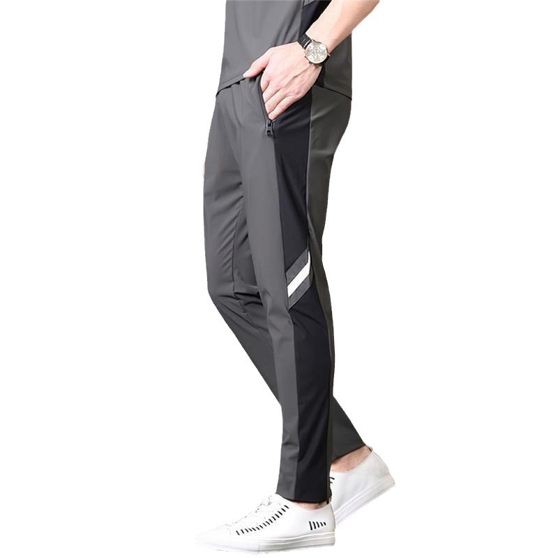 Summer men's 2024 new short sleeve leisure ice silk sports suit men's ...