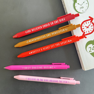 Colorful Girl Power Ballpoint Pens彩虹笔女性的力量文案圆珠笔-阿里巴巴
