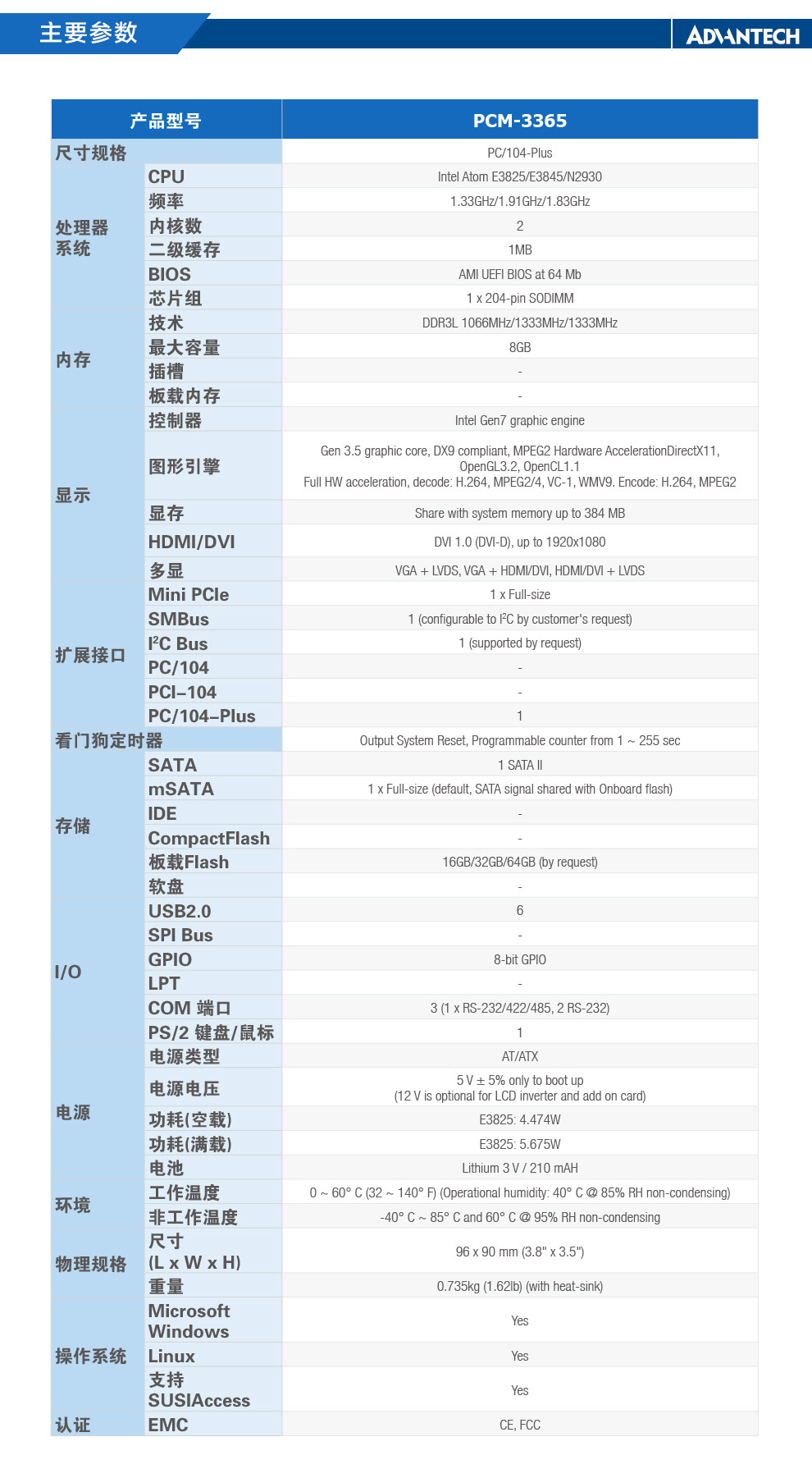 研华工业主板PCM-3365 嵌入式单板电脑 & MIO 单板-阿里巴巴