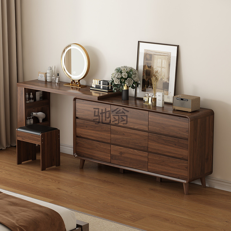 Lw0 All Solid Wood Dressing Table Bucket Cabinet Integrated 2024 New ...