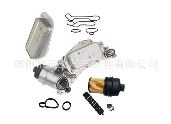 机油冷却器散热器总成适用科鲁兹12992593 93186324 5650364-阿里巴巴