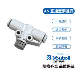AS1002F-04A/06A新SMC型管道单向节流阀直通快速接头AS2052F-08A-阿里巴巴