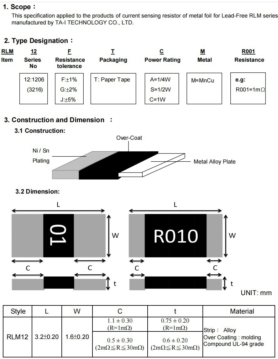 1206贴片合金采样电阻 0.02R R020 1%高精密 1W 20mR 20毫欧-阿里巴巴