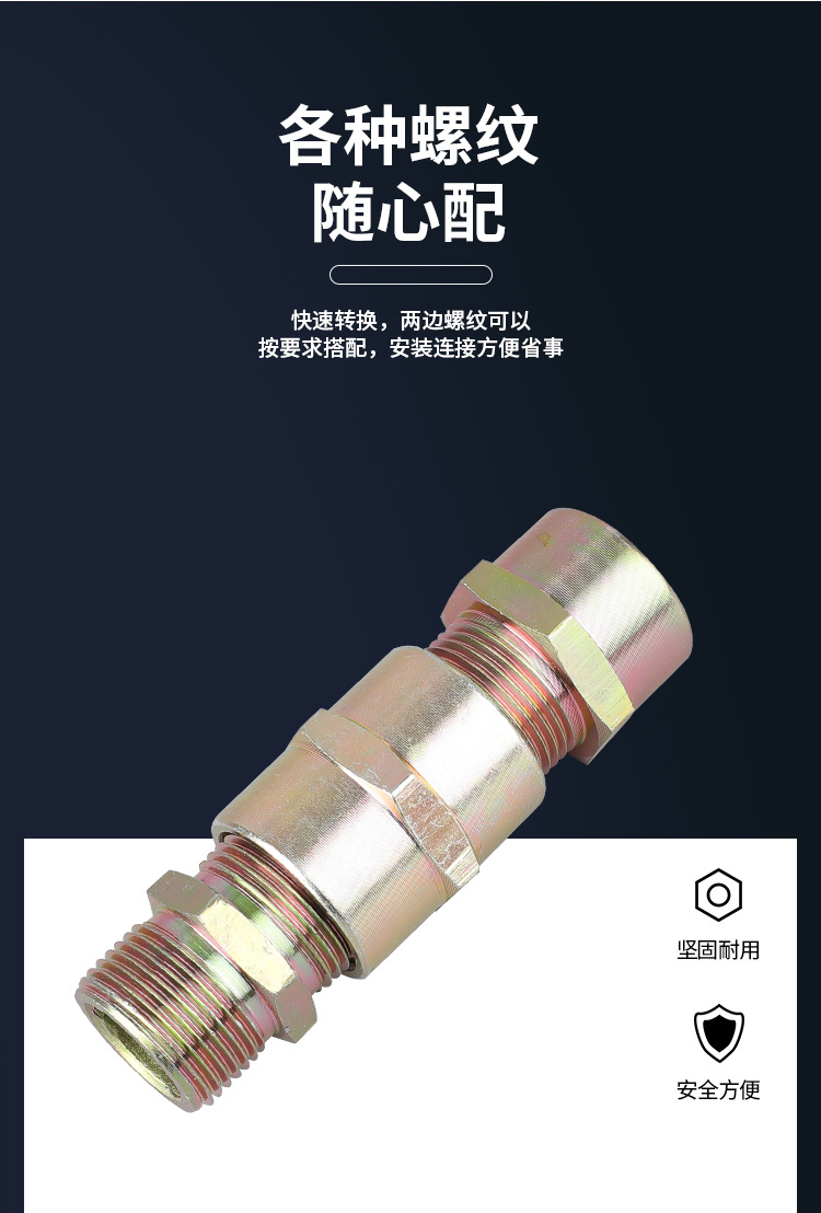 BGJ防爆管接头G3/4内外丝螺纹6分直接头碳钢不锈钢防爆穿板接头-阿里巴巴