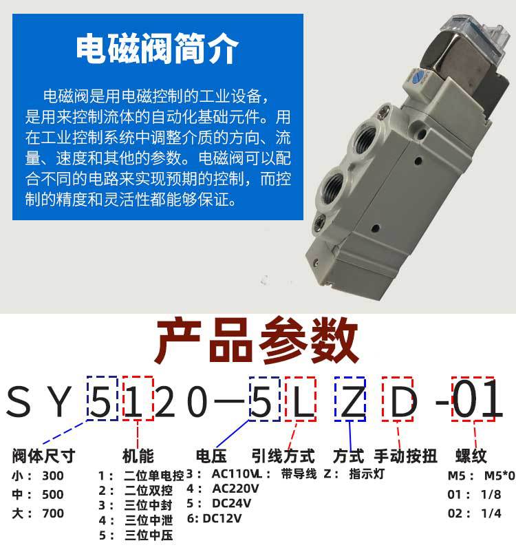 SMC型高频电磁阀SY5120-5LZD-01 SY3120-5LZD-M5 SY7120 24V线圈-阿里巴巴