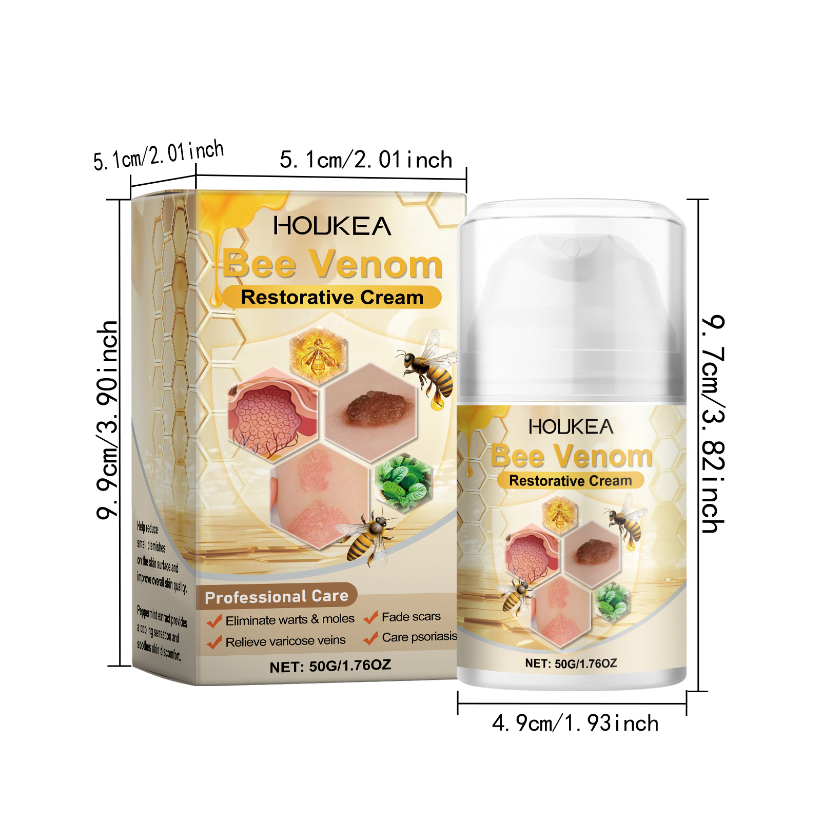 HOUKEA 蜂毒皮肤护理霜 温和清洁滋润肌肤日常滋养身体护理霜-阿里巴巴