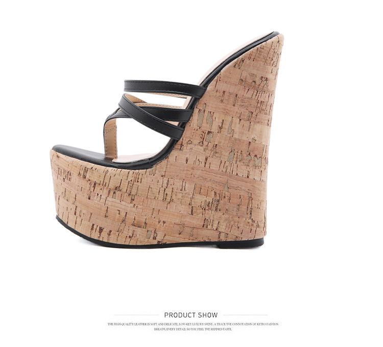Wholesale new super high heel wedge platform flip flops sandals ...