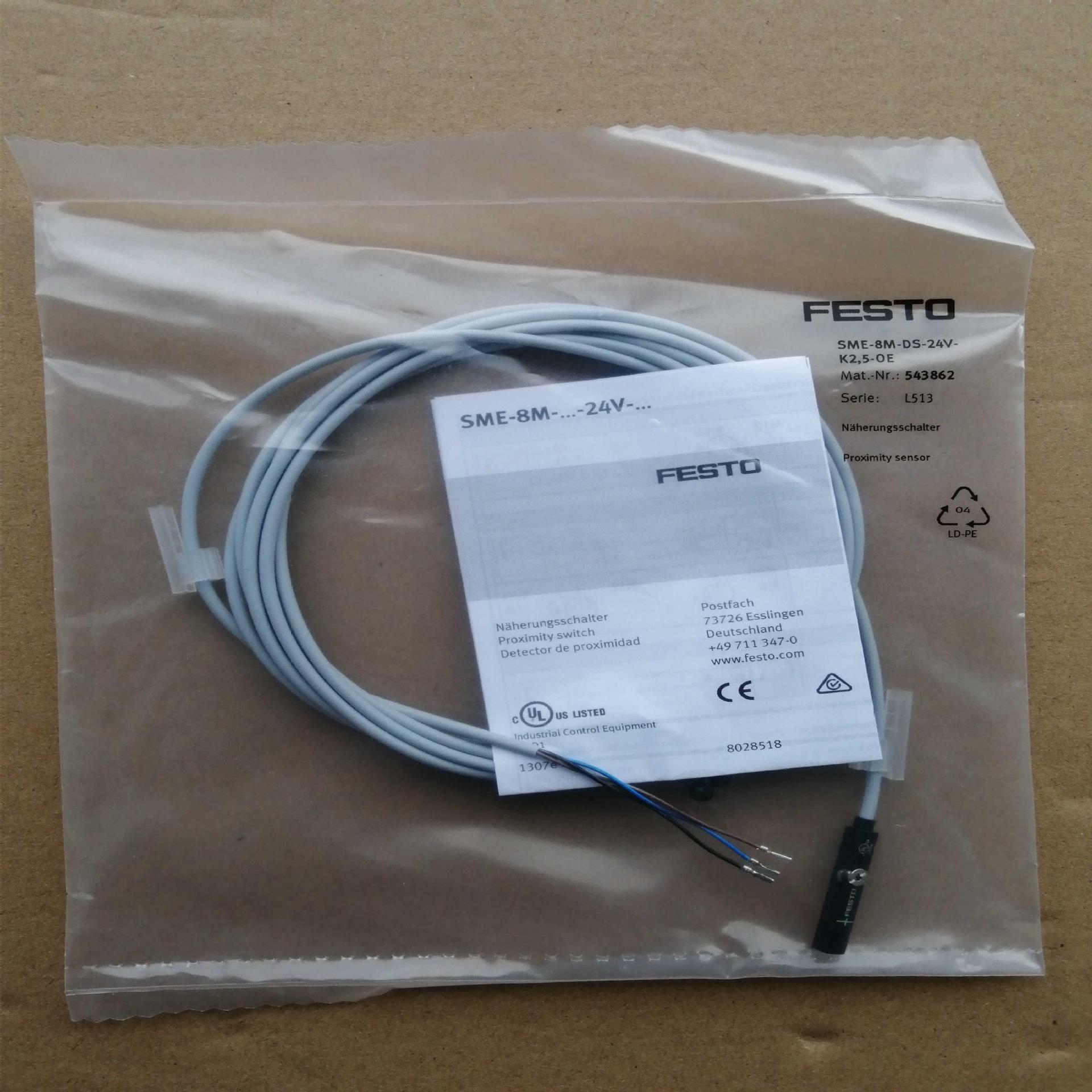 FESTO磁性开关SME-8M-DS-24V-K-2，5-OE(543862) SME-8-SL-LED-24-阿里巴巴