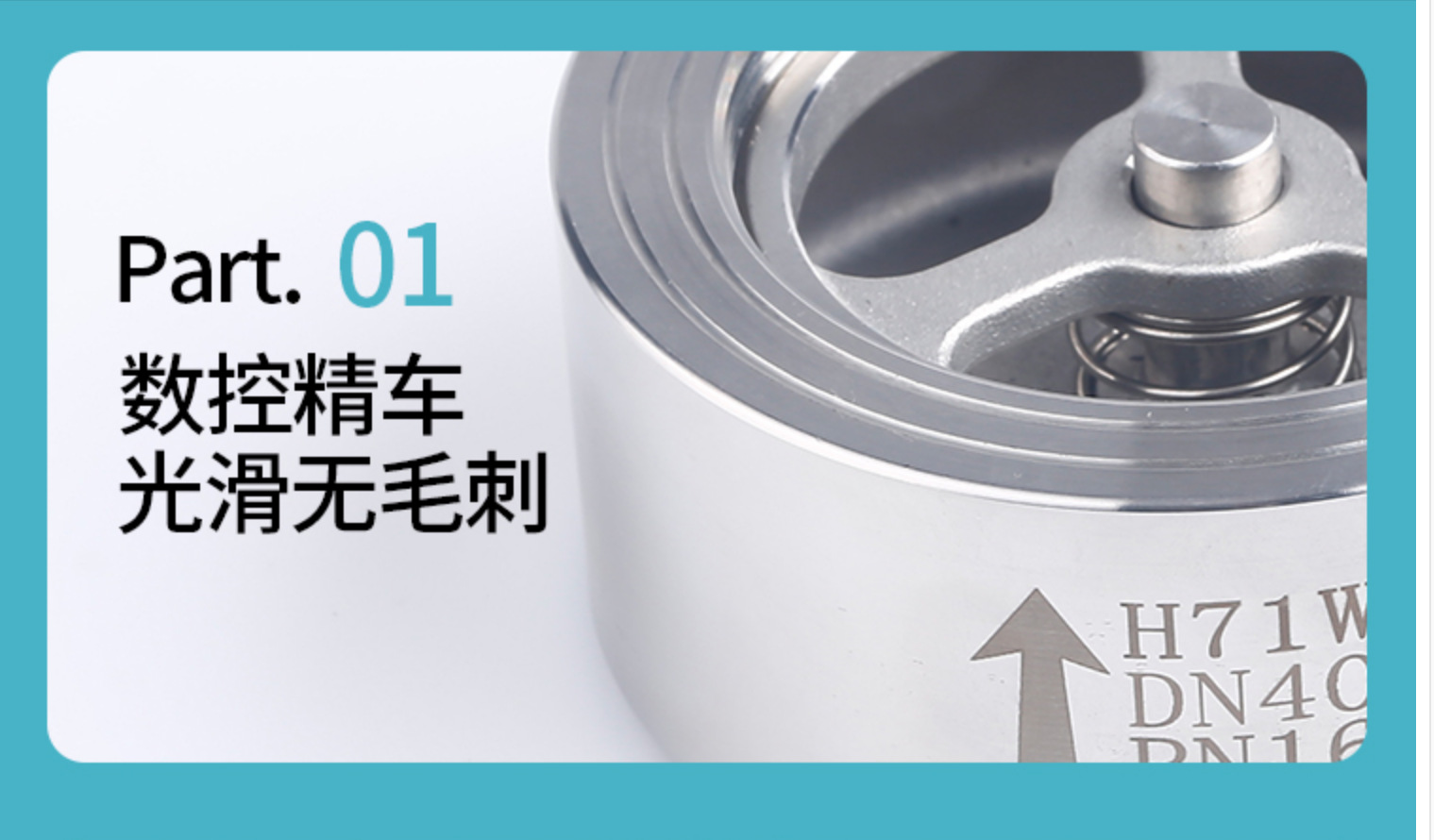 宝太正品H71W-16P/R不锈钢重型光面卫生级硬密封升降对夹式止回阀-阿里巴巴