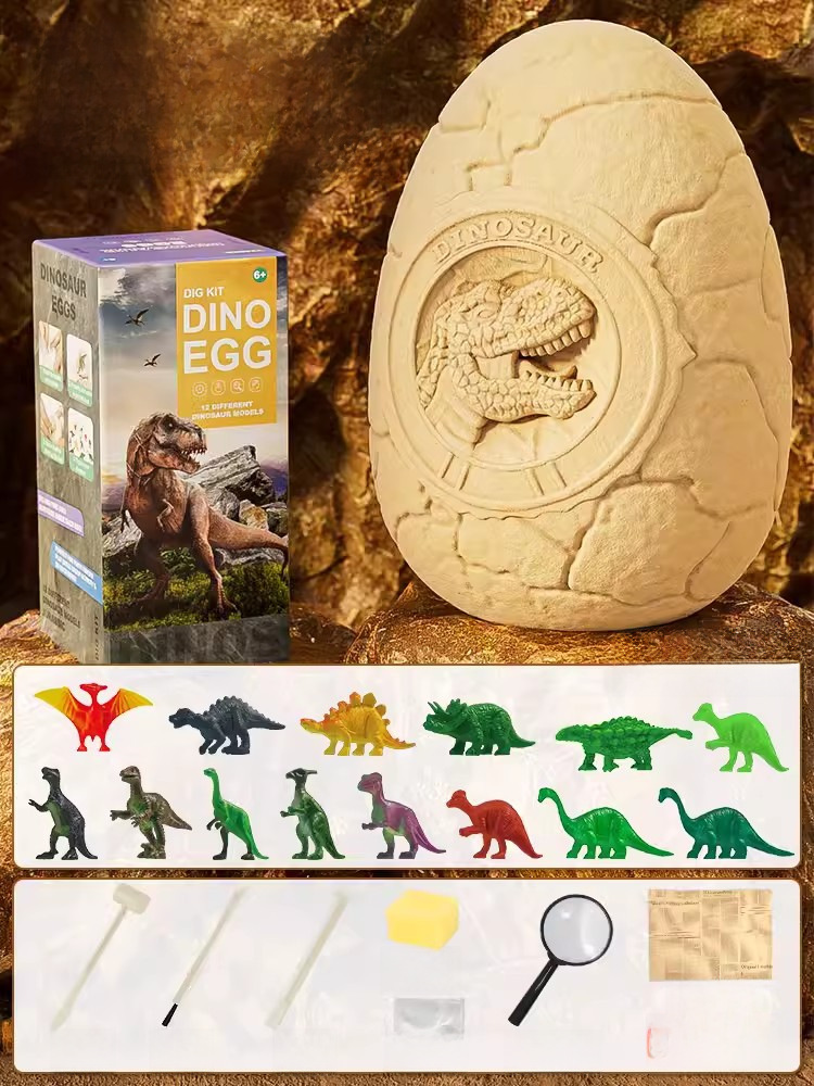 Children's Archaeological Excavation Dinosaur Egg Toy Dinosaur Fossils Boy Girl diy Handmade ...