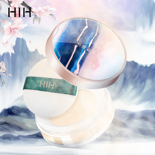 HIH桃颜养颜水蜜粉定妆粉修饰肤色清爽持久遮瑕自然散粉-阿里巴巴