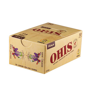跨境爆款OHIS 78mm棕色手卷纸慢燃纸未漂白木浆纸rolling paper-阿里巴巴