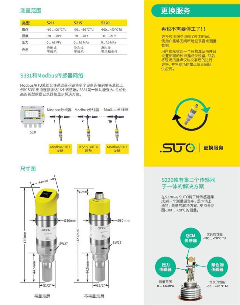 希尔思SUTO S211露点仪压缩空气及工业气体露点变送器-阿里巴巴