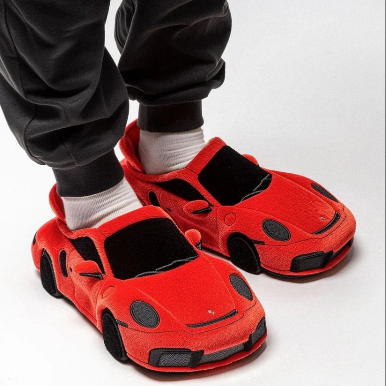 跨境porsche plush slippers Racing 宝马保时捷赛车毛绒拖鞋玩具-阿里巴巴