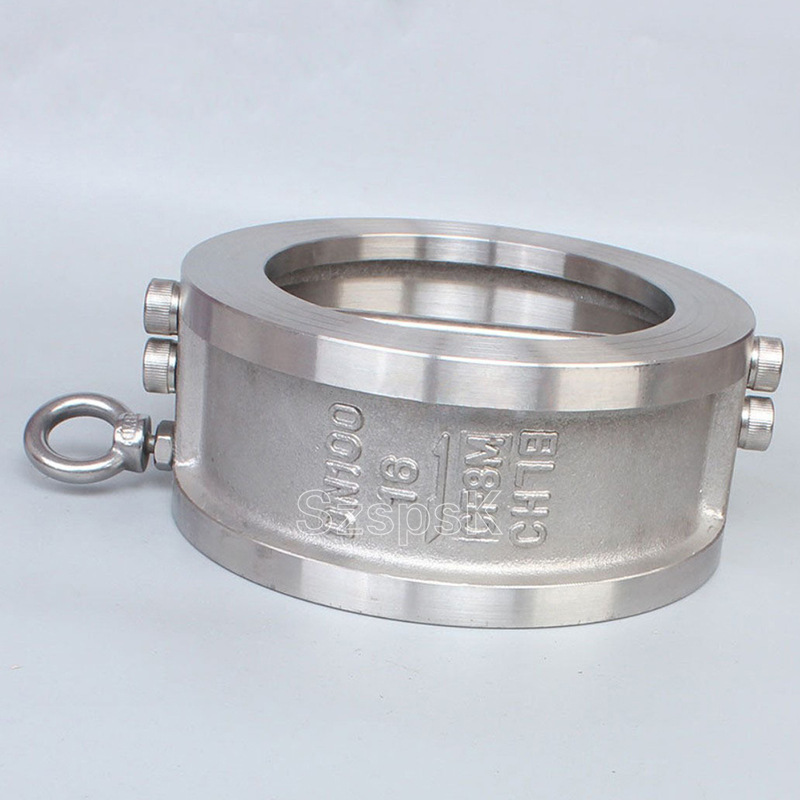 零泄漏不锈钢对夹双瓣蝶式旋启式止回阀H76H-16P DN65 80 100-阿里巴巴