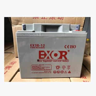 埃索EXOR蓄电池12V38AH监控/消防/免维护EX38-12机房UPS应急电源-阿里巴巴