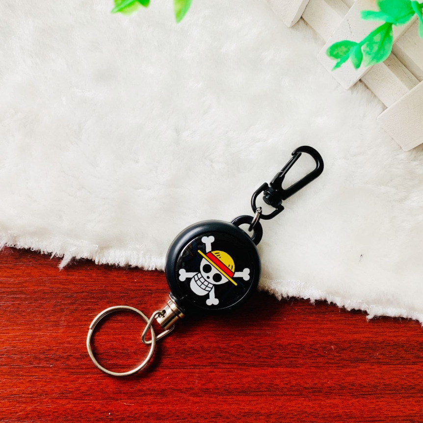 可伸缩钥匙扣易拉扣钢丝绳伸缩扣防丢盗高弹力汽车钥匙扣徽章卷轴-阿里巴巴