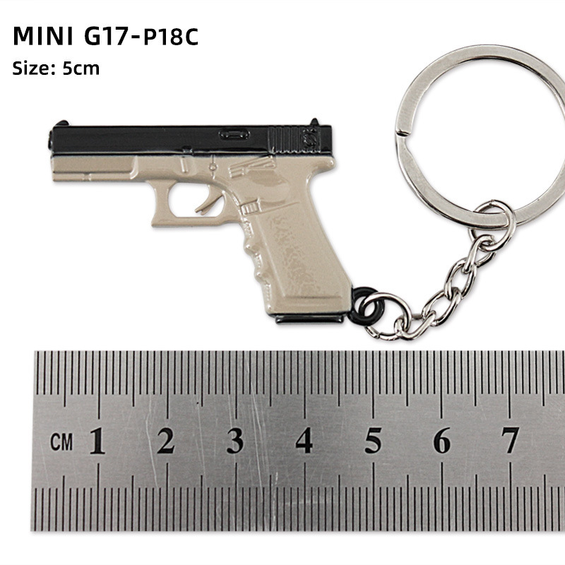 迷你P18C挂件 GLOCK金属模型玩具G17格洛克钥匙扣5cm-阿里巴巴