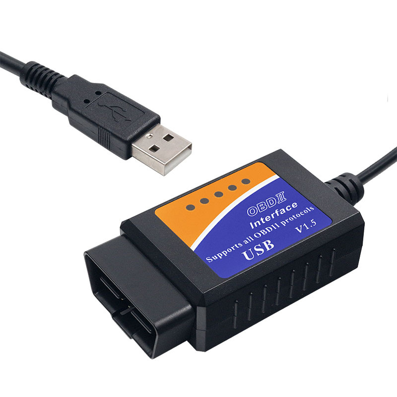 ELM327 USB V1.5 OBD2 Scanner带光盘 OBDII汽车故障检测仪-阿里巴巴
