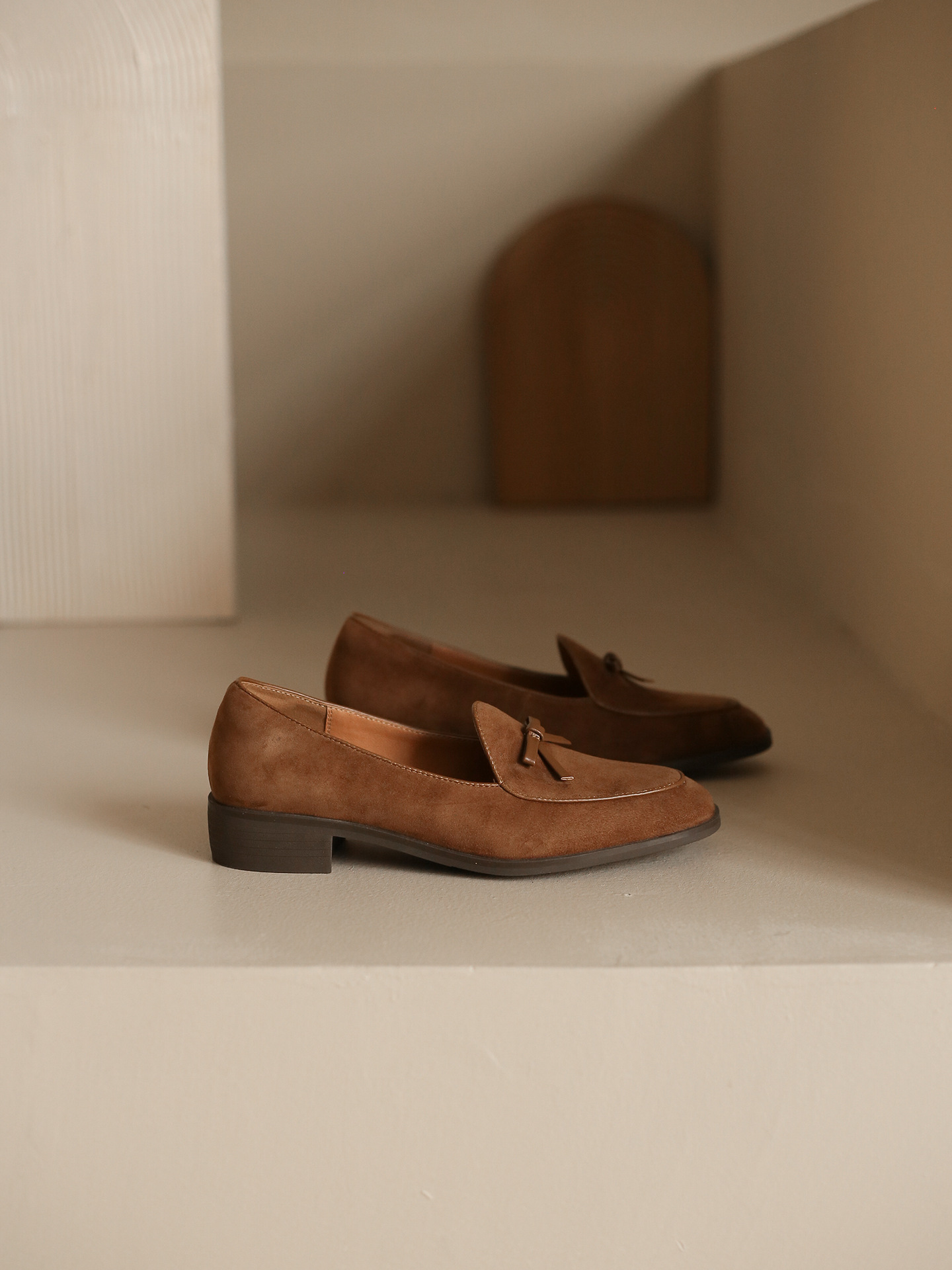 CHIKO Anahi Square Toe Block Heels Loafers Shoes