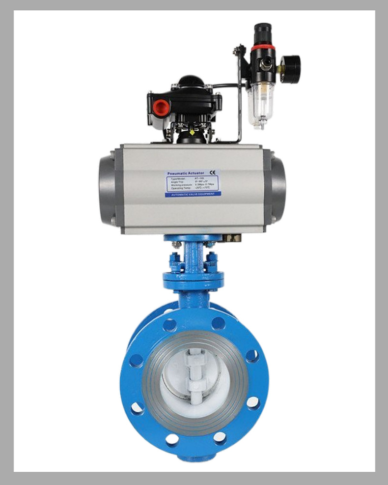 铸钢气动蝶阀 D643H-16C国标硬密封AT双作用法兰蝶阀三偏心式蝶阀-阿里巴巴