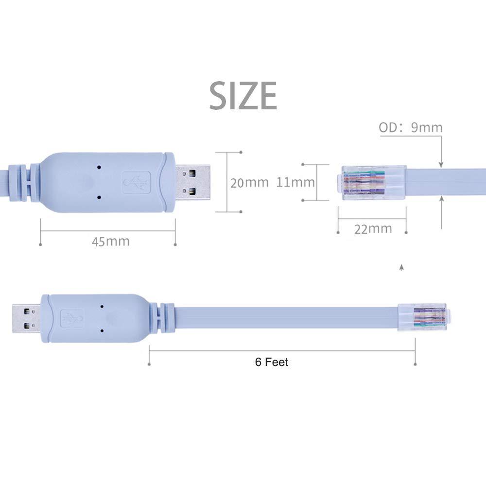 USB转console线 USB转RJ45 路由器调试配置线FT232芯片 1.8米-阿里巴巴