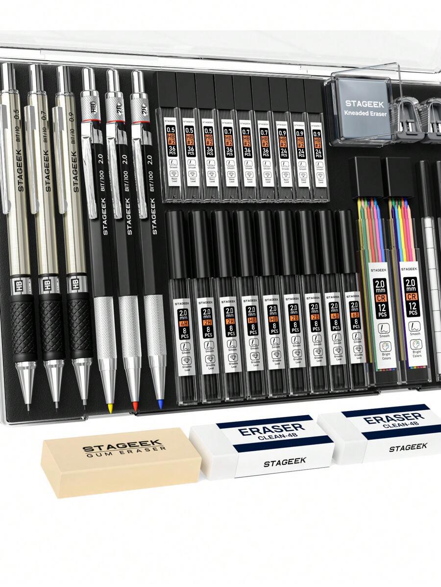 跨境外贸款Pencil Set Drafting Pencil 0 5 0 7 0 9MM 3PCS 20MM-阿里巴巴