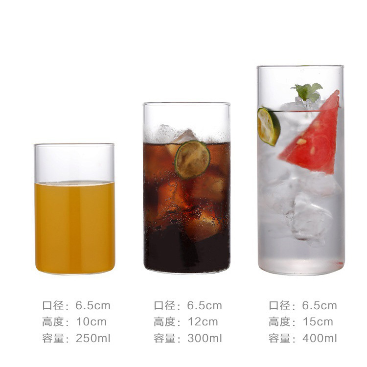 工厂供耐热玻璃大水杯高硼硅玻璃咖啡杯果汁杯单层透明玻璃早餐杯-阿里巴巴