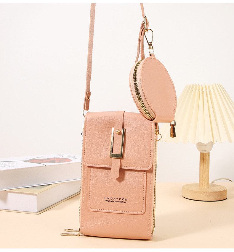 ENDAYCON 透明触屏手机包两件套斜挎小包多功能手机女包零钱袋竖-阿里巴巴