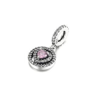 妮迪拉 潘家s925 银珠子 闪耀双环绕心791476C01-阿里巴巴