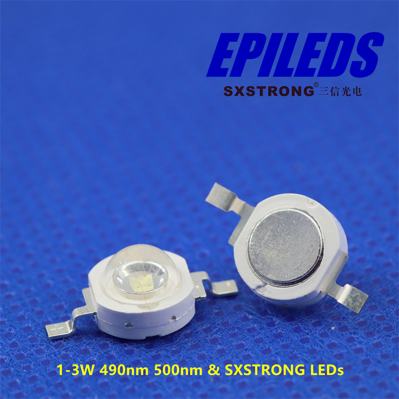 厂家3w绿光490nm500nm大功率led灯珠台湾光宏K1芯片信号灯水族灯-阿里巴巴