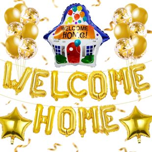 金色银色蓝色字母Welcome Home欢迎回家铝膜气球派对装饰气球-阿里巴巴