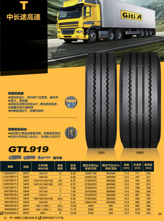 GITI佳通轮胎245/70R19.5-18PR GTL919 大件运输真空轮胎货车轮胎-阿里巴巴