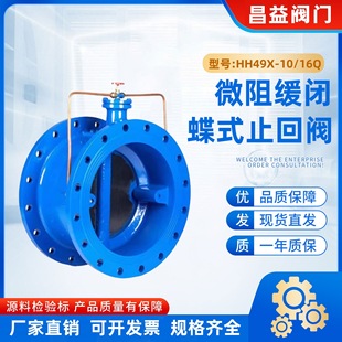 微阻缓闭蝶式止回阀球墨铸铁/碳钢铸钢/不锈钢HH48 HH49X-16Q/C/P-阿里巴巴