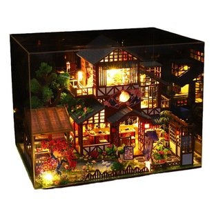 巧乐星diy小屋P015和喜居 手工拼装古风日式别墅房子模型玩具摆件-阿里巴巴