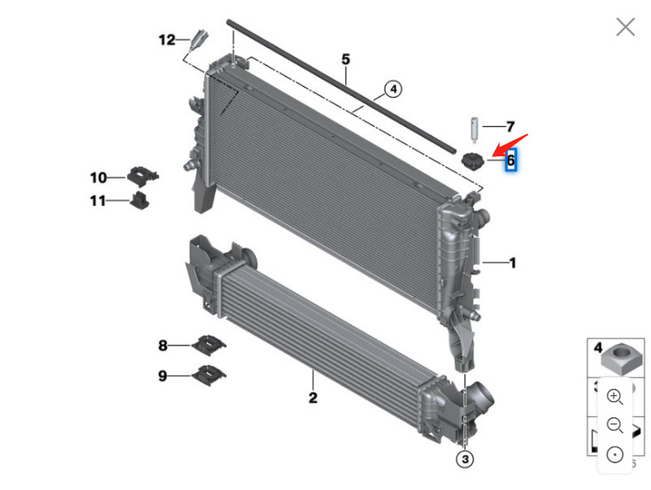 17117617617 适用于宝马X1 F48 2系F45 水箱胶墩-阿里巴巴